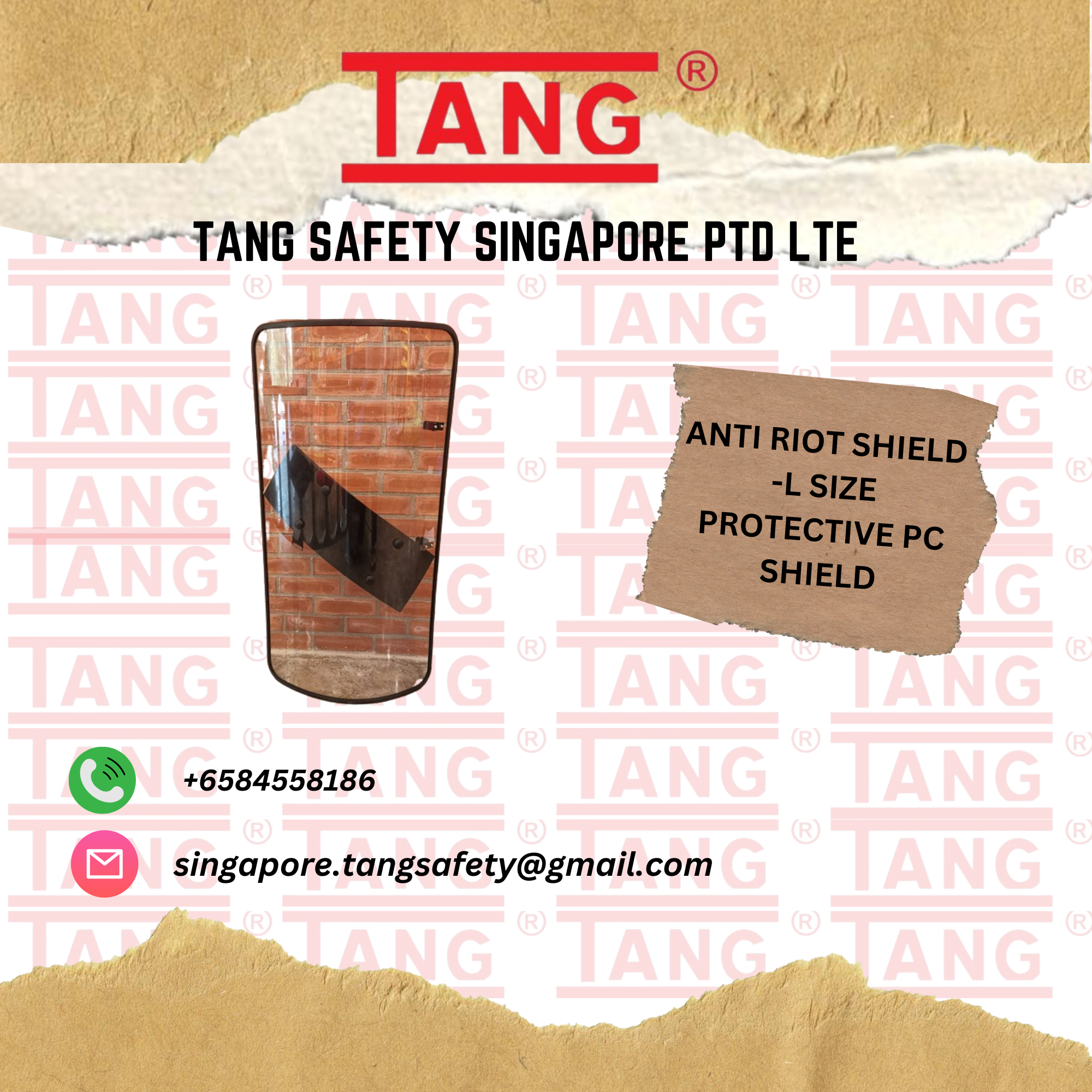 ANTI RIOT SHIELD -L SIZE ,PROTECTIVE PC SHIELD – TangSafety